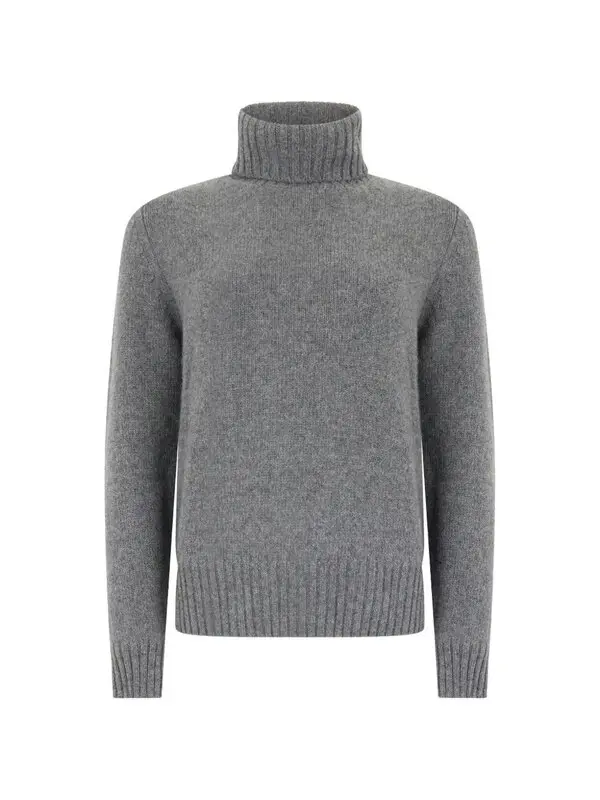 MOORER Nimraw-s3 Roll-neck Ribbed-trim Sweater - Grey