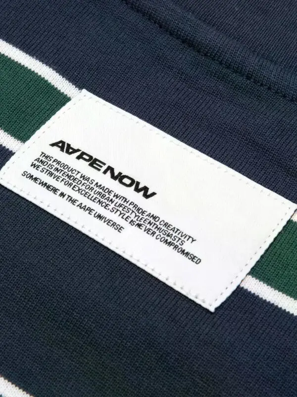 AAPE BY *A BATHING APE Striped Long-sleeve T-shirt - Blue