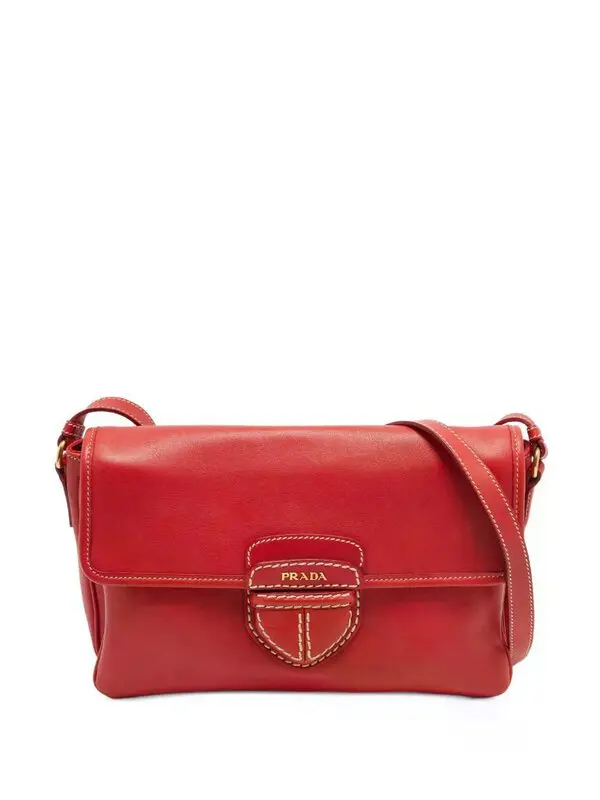 Prada City Leather Flap Shoulder Bag