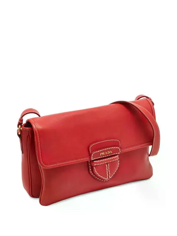 Prada City Leather Flap Shoulder Bag