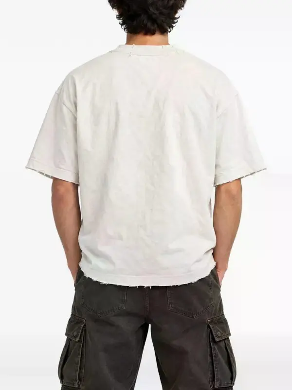WARMAN Graphic-print Distressed T-shirt