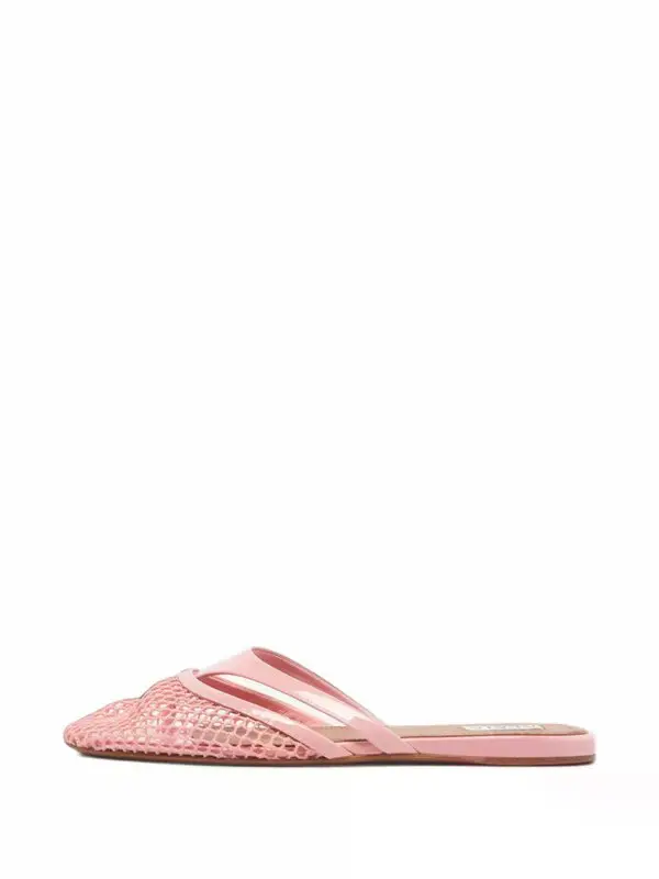 Alaïa Mesh Patent Leather Slides