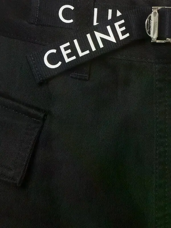 Celine Frayed Hem Cargo Shorts