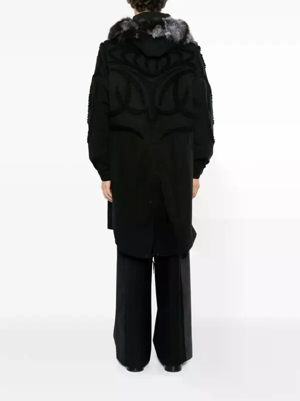 TAAKK Ruffle-trimmed Faux-fur Trim Coat