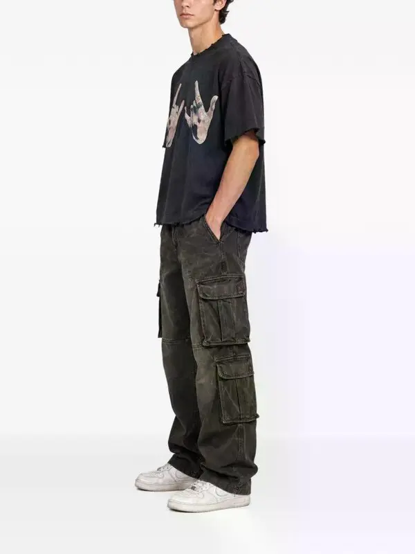 WARMAN Graphic-print Distressed T-shirt