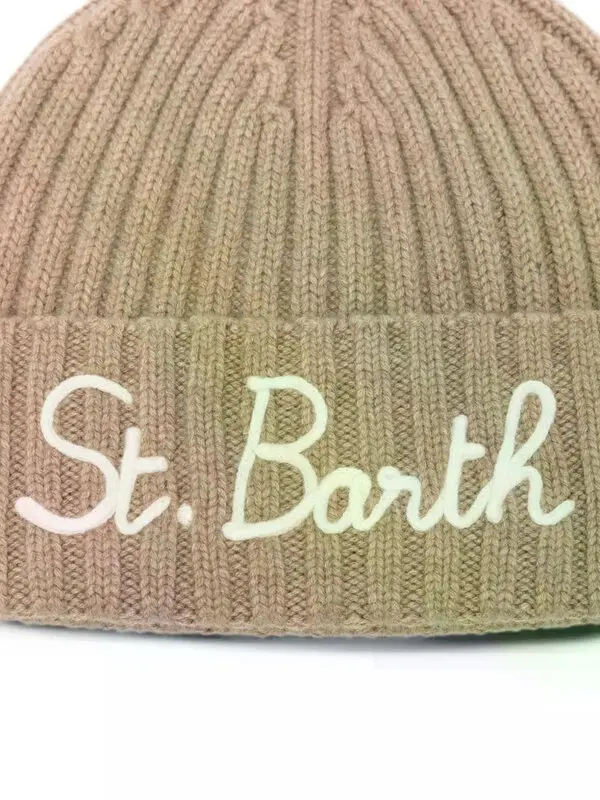 MC2 SAINT BARTH Wengen Embroidered Ribbed-knit Beanie Hat