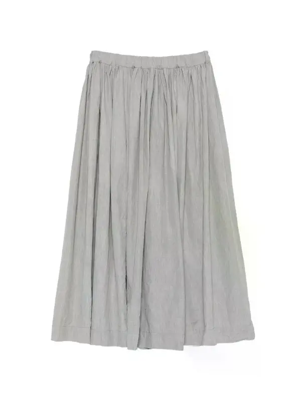 DANIELA GREGIS Pleated Cotton Midi Skirt