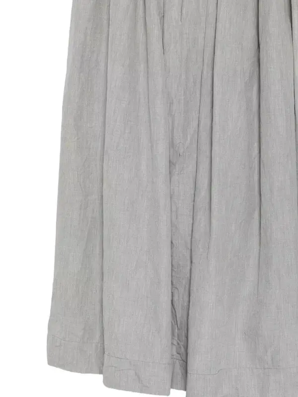 DANIELA GREGIS Pleated Cotton Midi Skirt