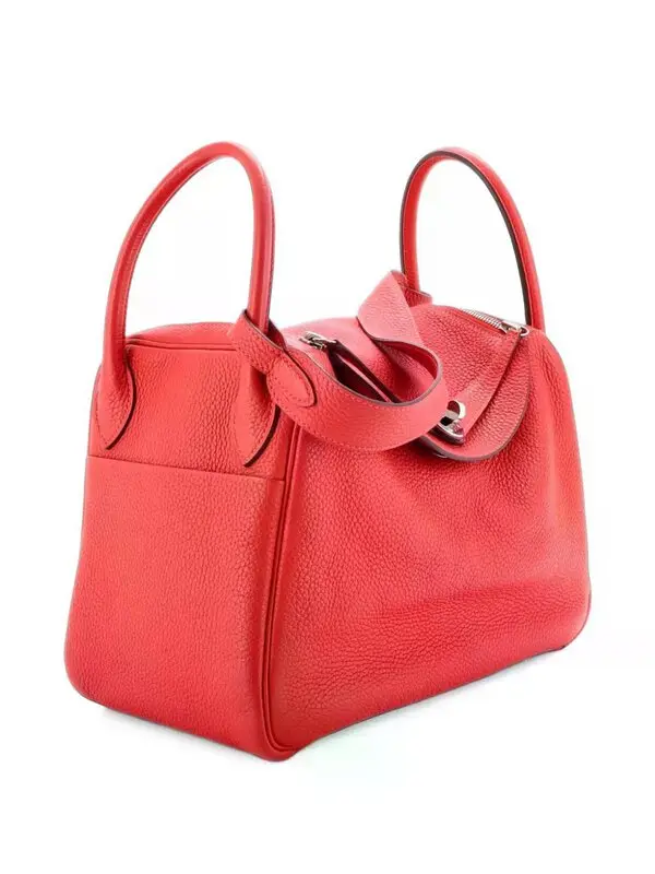Hermès Lindy Bag Clemence 30 Shoulder Bag - Red