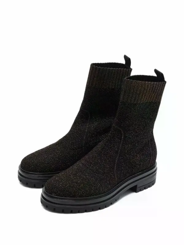 GIANVITO ROSSI Torrance Knitted Ankle Boots