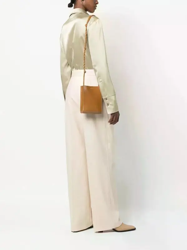 JIL SANDER Logo-lettering Leather Shoulder Bag