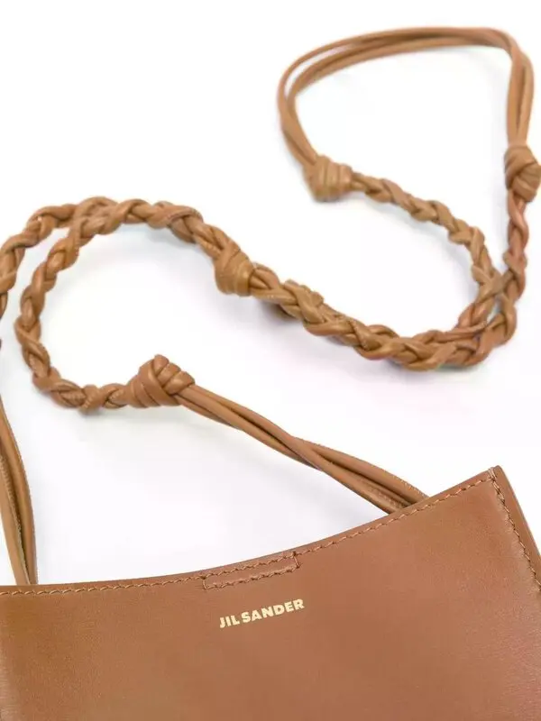 JIL SANDER Logo-lettering Leather Shoulder Bag