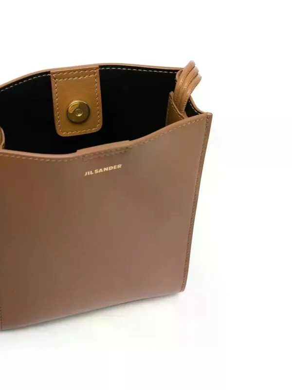 JIL SANDER Logo-lettering Leather Shoulder Bag