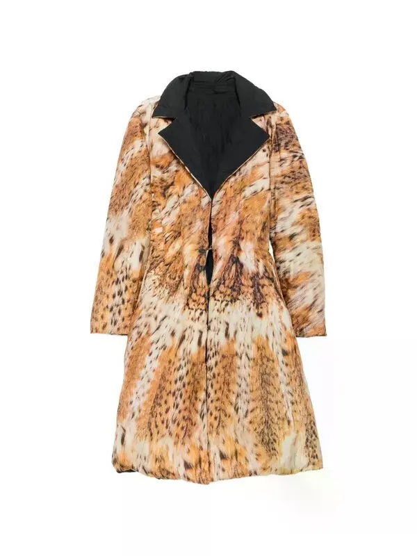 Roberto Cavalli 2000s Reversible Animal-print Coat