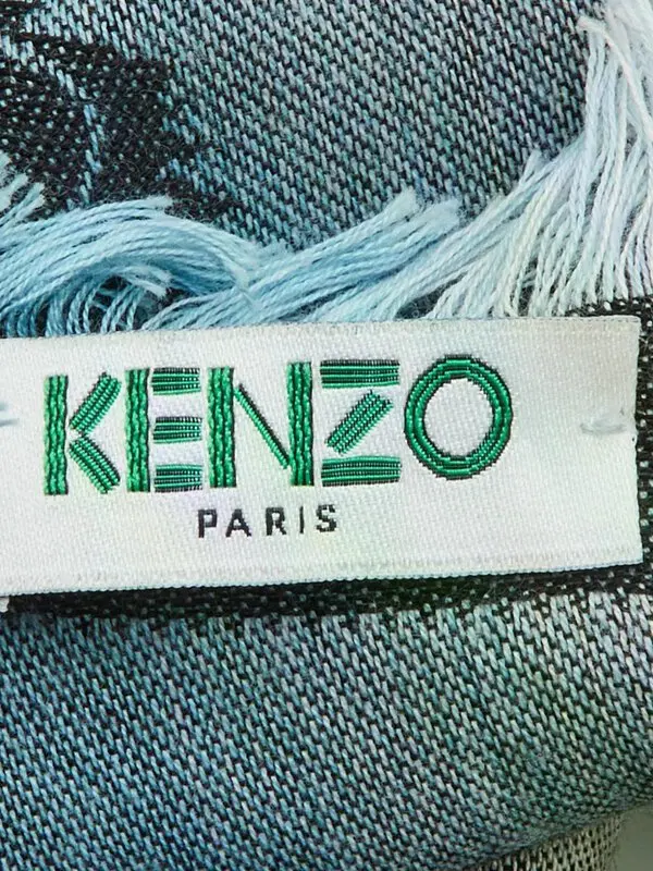Kenzo Tiger Motif Jacquard Scarf