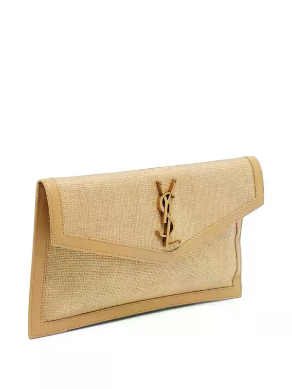 Saint Laurent 2024 Uptown Raffia Pouch