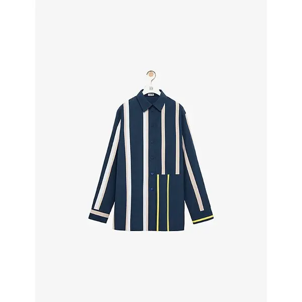 Loewe Striped Long-sleeve Cotton Shirt