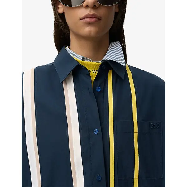 Loewe Contrast-stripe Cotton Shirt Dress