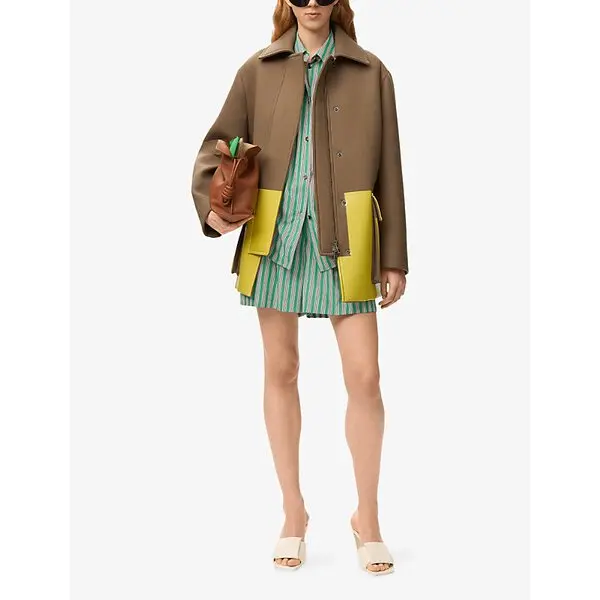 Loewe Contrast Long-sleeve Wool Jacket