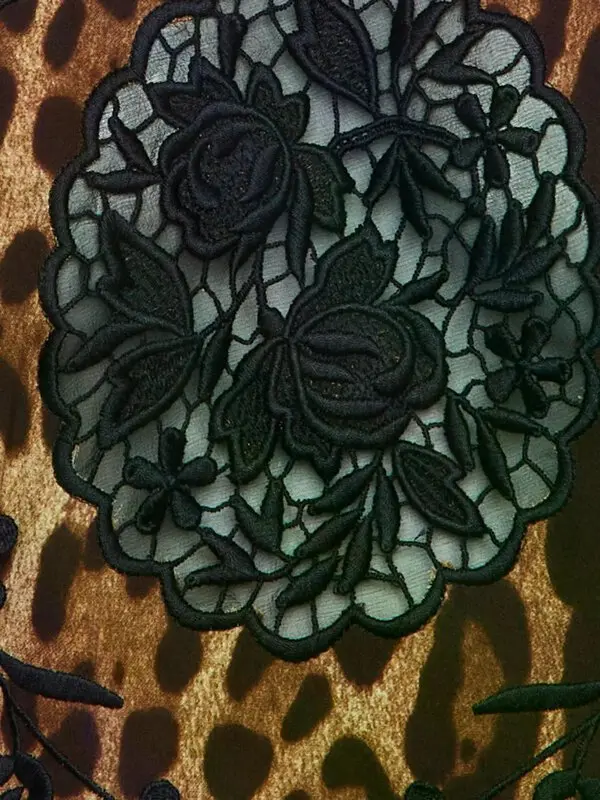 Dolce & Gabbana Leopard-print Lace-trim Suit
