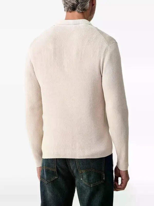 JOOP! Zip-neck Ribbed Sweater - Neutrals