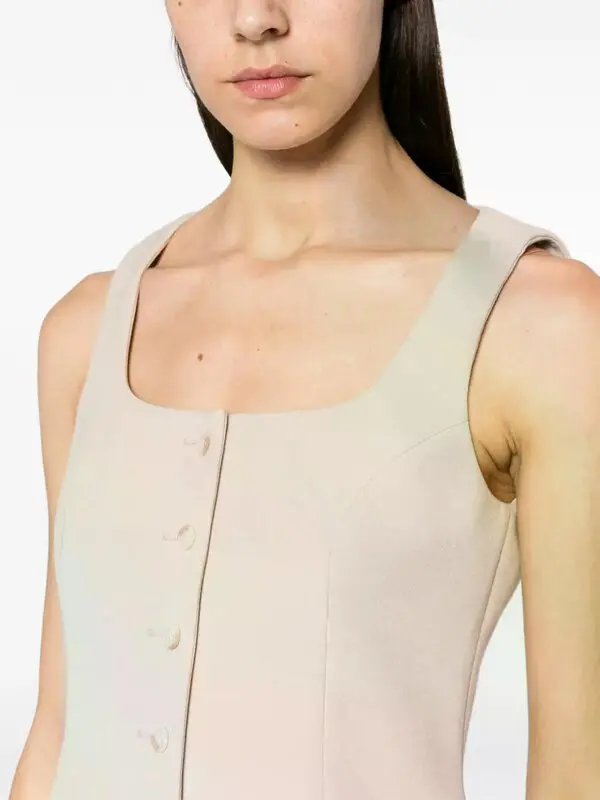 MANUEL RITZ Button-up Square-neck Waistcoat