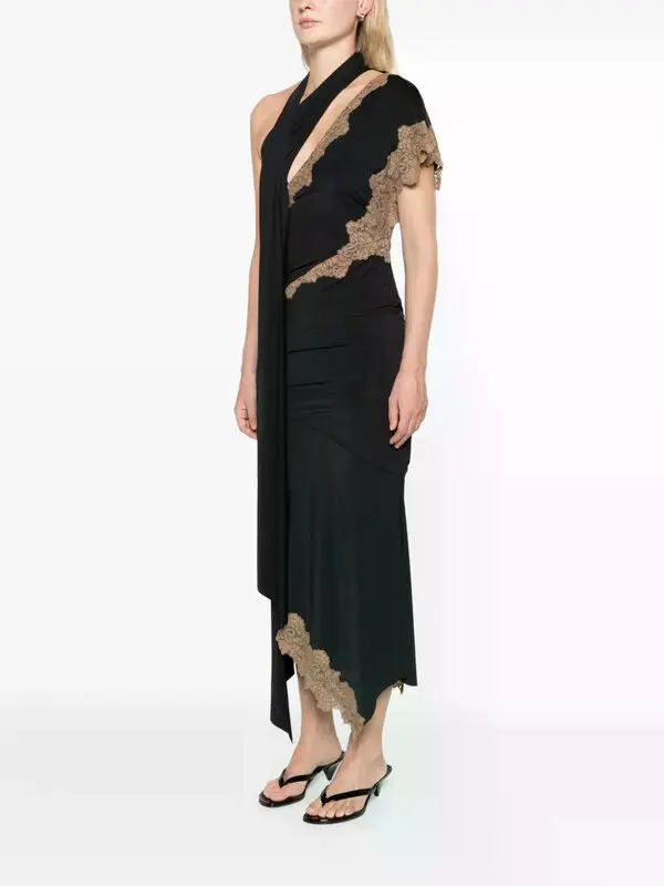 DE LA VALI Cosima Ss Satin Maxi Dress
