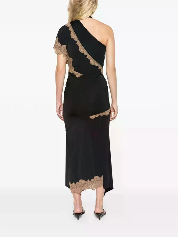 DE LA VALI Cosima Ss Satin Maxi Dress