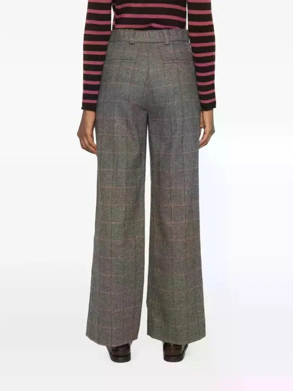 Maje Herringbone Checked Trousers