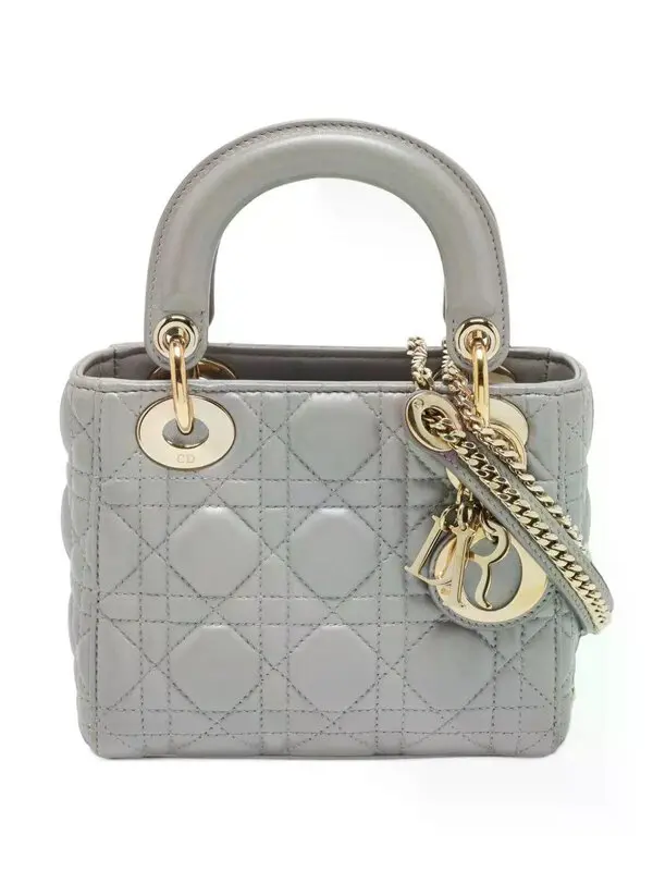 Dior 2017 Xs Lady Cannage Handbag - Grey