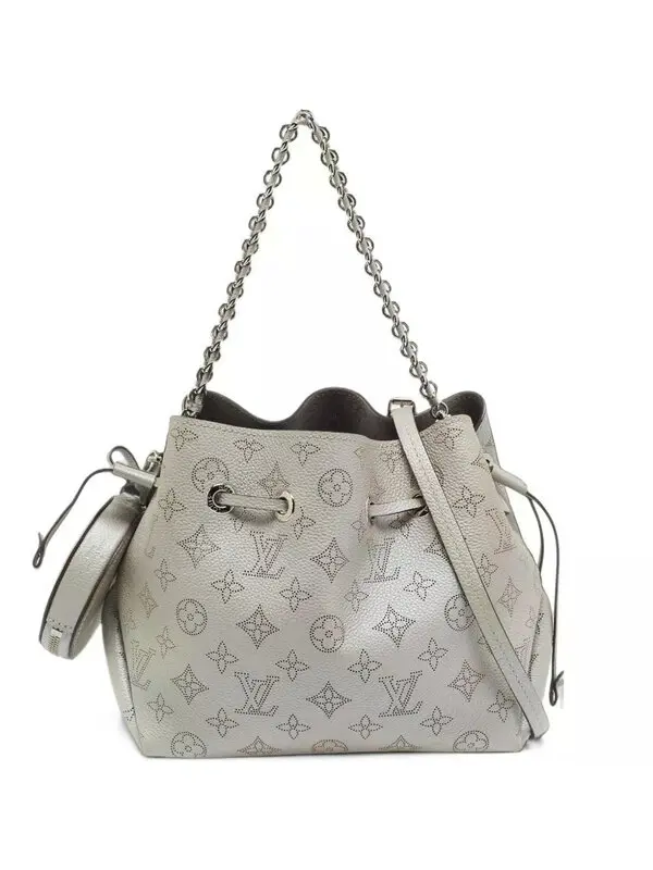 LOUIS VUITTON Bella Gris Souris Monogram Mahina Tote Bag - Grey