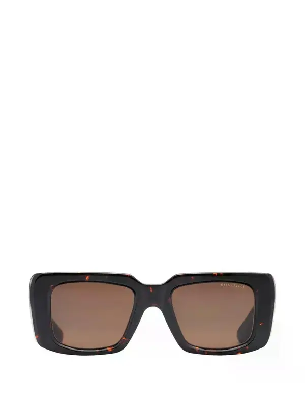 Dita Levele Rectangle-frame Sunglasses - Brown