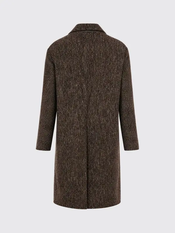 PAOLO PECORA Double-breasted Wool-blend Coat With Classic Lapels