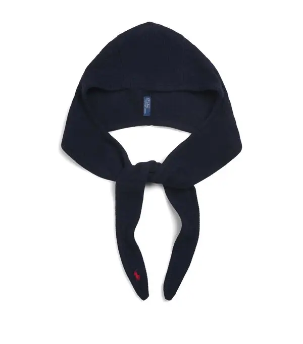 Polo Ralph Lauren Wool-cashmere Cable-knit Wrap Snood - Navy
