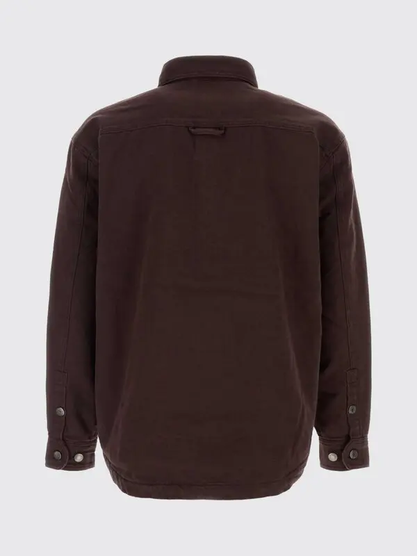 Carhartt Work In Progress Cotton Overshirt With Patch Pockets And Dropped Shoulders - Brown