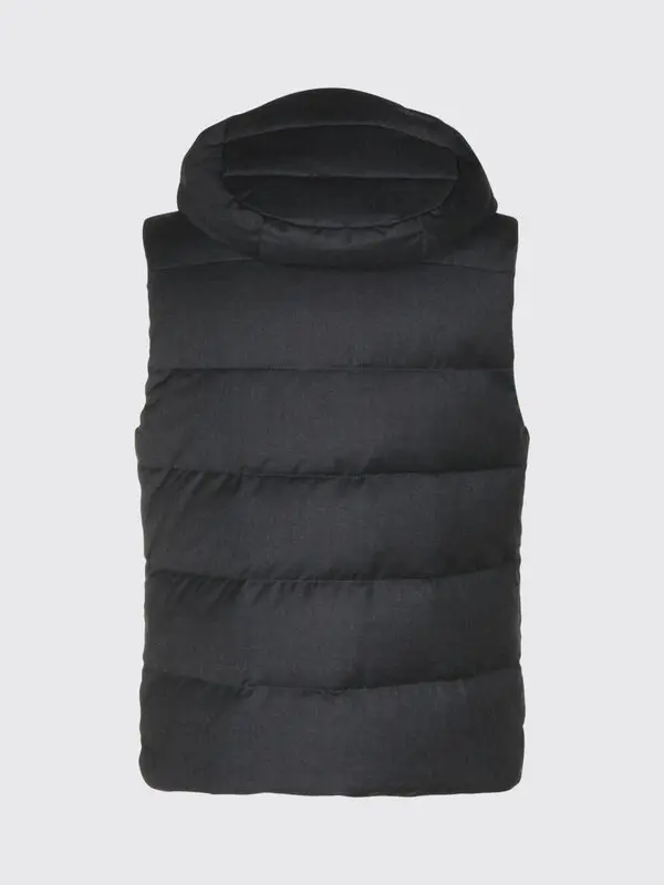 MOORER Padded Wool And Cashmere Vest With Removable Hood