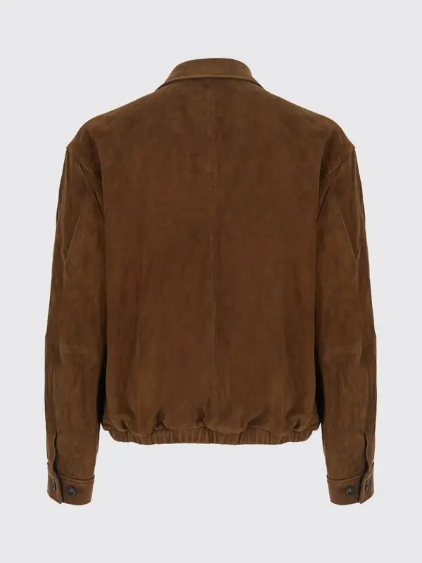 COOR Goat Suede Leather Zip-up Shirt Jacket