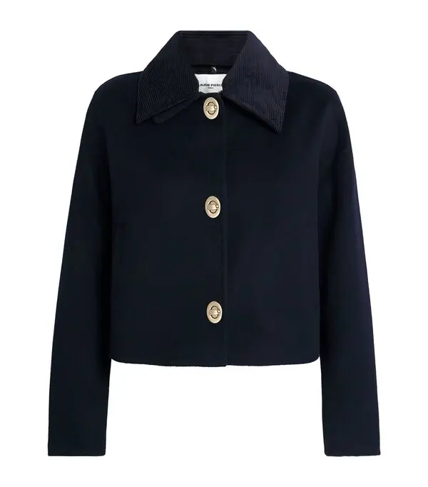 Claudie Pierlot Wool-blend Corduroy-collar Jacket