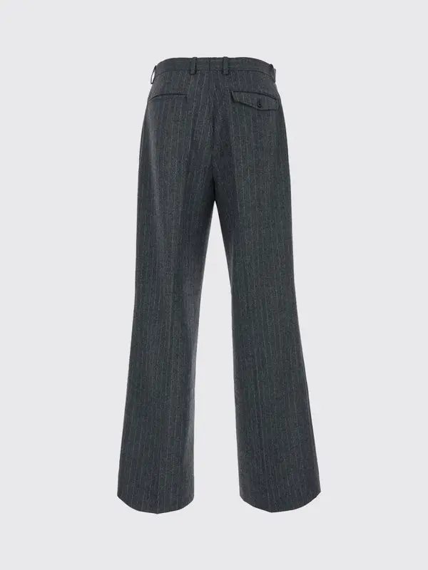 TONYWACK Pinstriped Tailored Pants In Wool And Cashmere Blend With Pleats