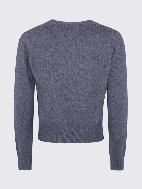 DUNST Crewneck Cardigan In Wool And Cashmere Blend