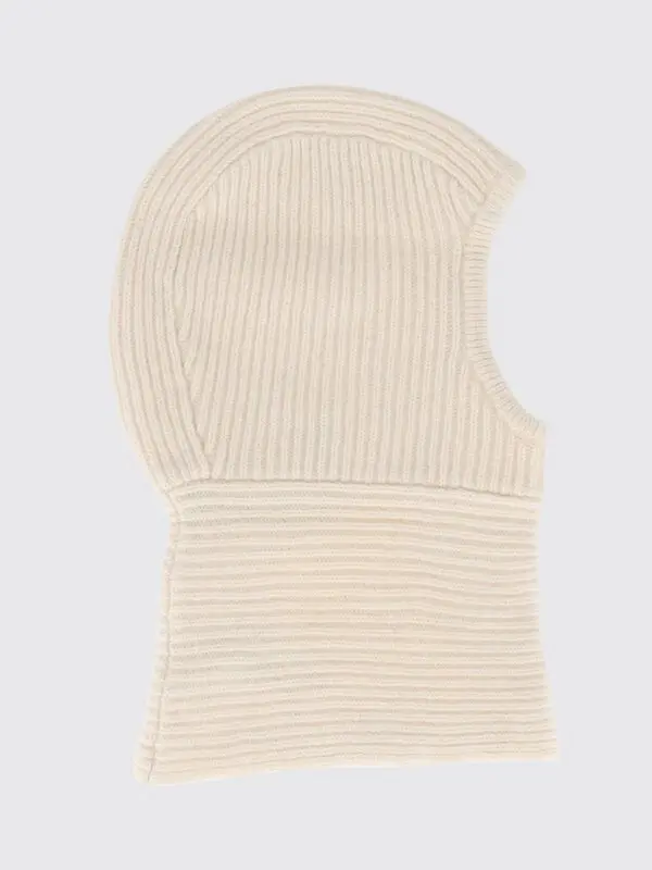 PARAJUMPERS Rib-knit Wool And Cotton Balaclava With Logo - White