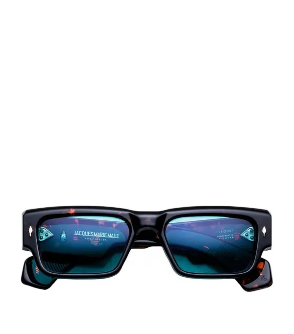 JACQUES MARIE MAGE Engel Rectangular Sunglasses - Blue