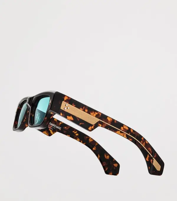 JACQUES MARIE MAGE Engel Rectangular Sunglasses - Blue