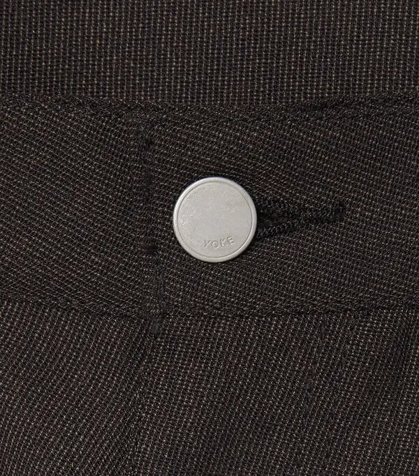 YOKE Pleated Straight Trousers