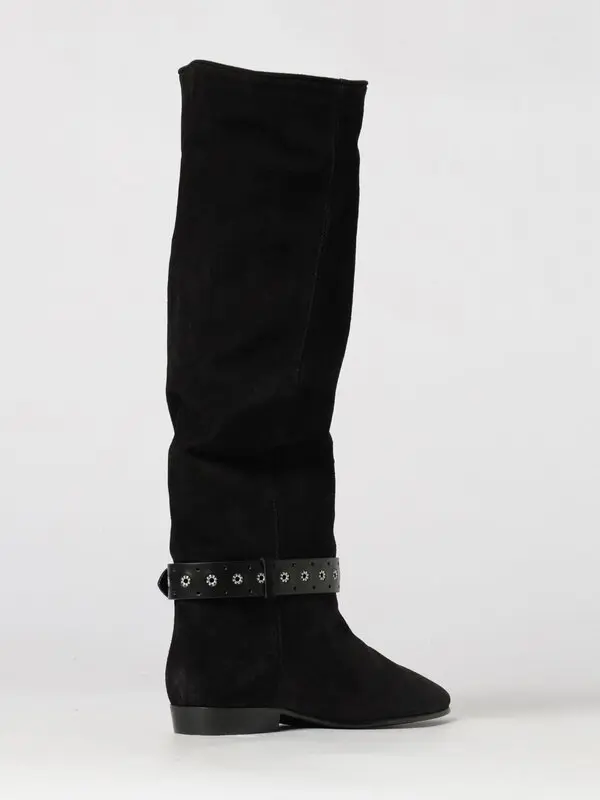 Isabel Marant Étoile Rilton Suede Calfskin Leather Knee-high Boots - Black
