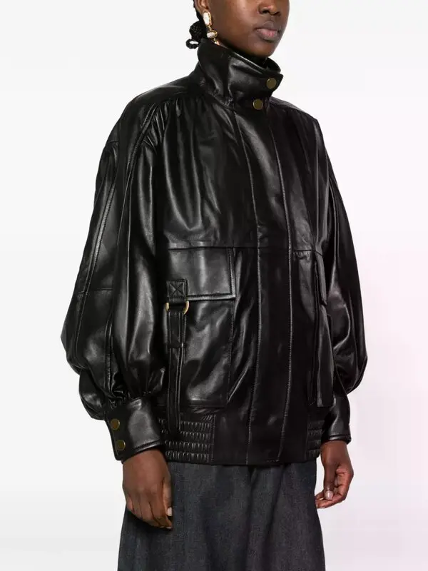 Zimmermann Valiant Leather Bomber Jacket