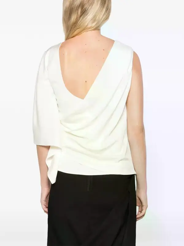 ENTIRE STUDIOS Odeon Draped Top Cream - White