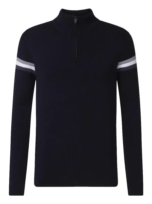 Fusalp Wengen Iv Wool Half-zip Sweater - Blue