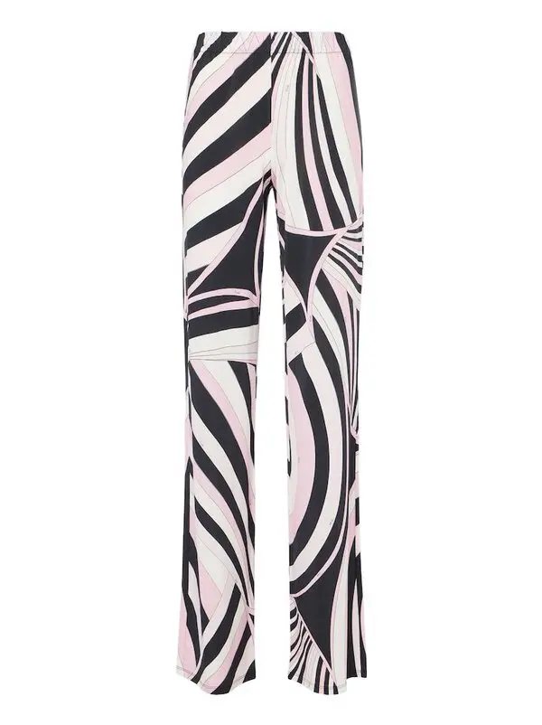 Emilio Pucci Iride Jersey Satin Straight Leg Trousers - Multicoloured