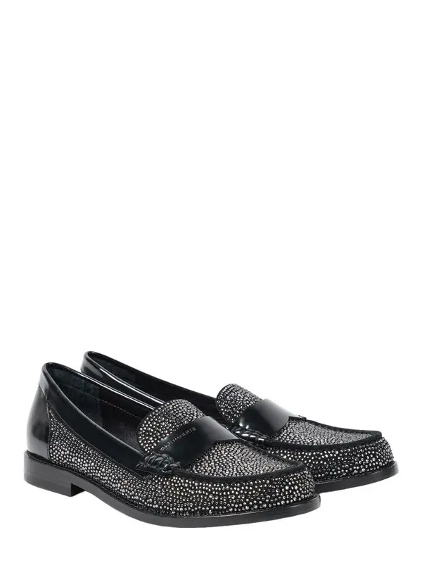 Clergerie Roy Embellished Leather Loafers - Black